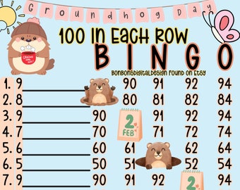 Groundhog Day Bingo Board - Etsy