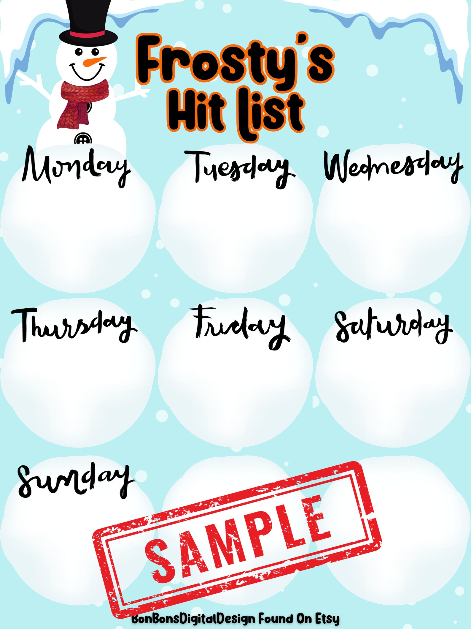 Hit List WTA PYP Pro HR Bingo , 15 Line Bingo , Christmas Winter Hit ...