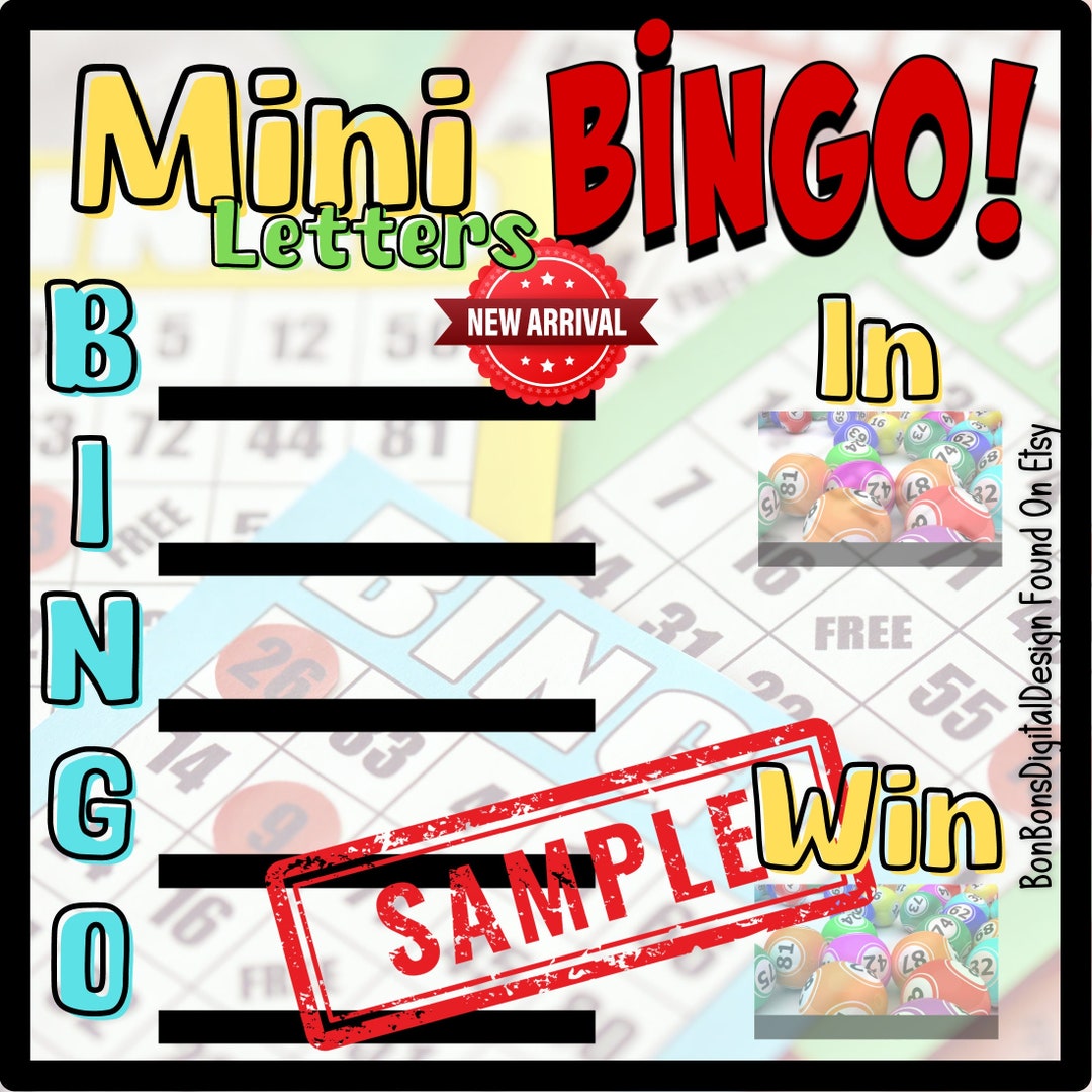 Mini Bingo Letters Bingo Board Customizable Bingo Board - Etsy