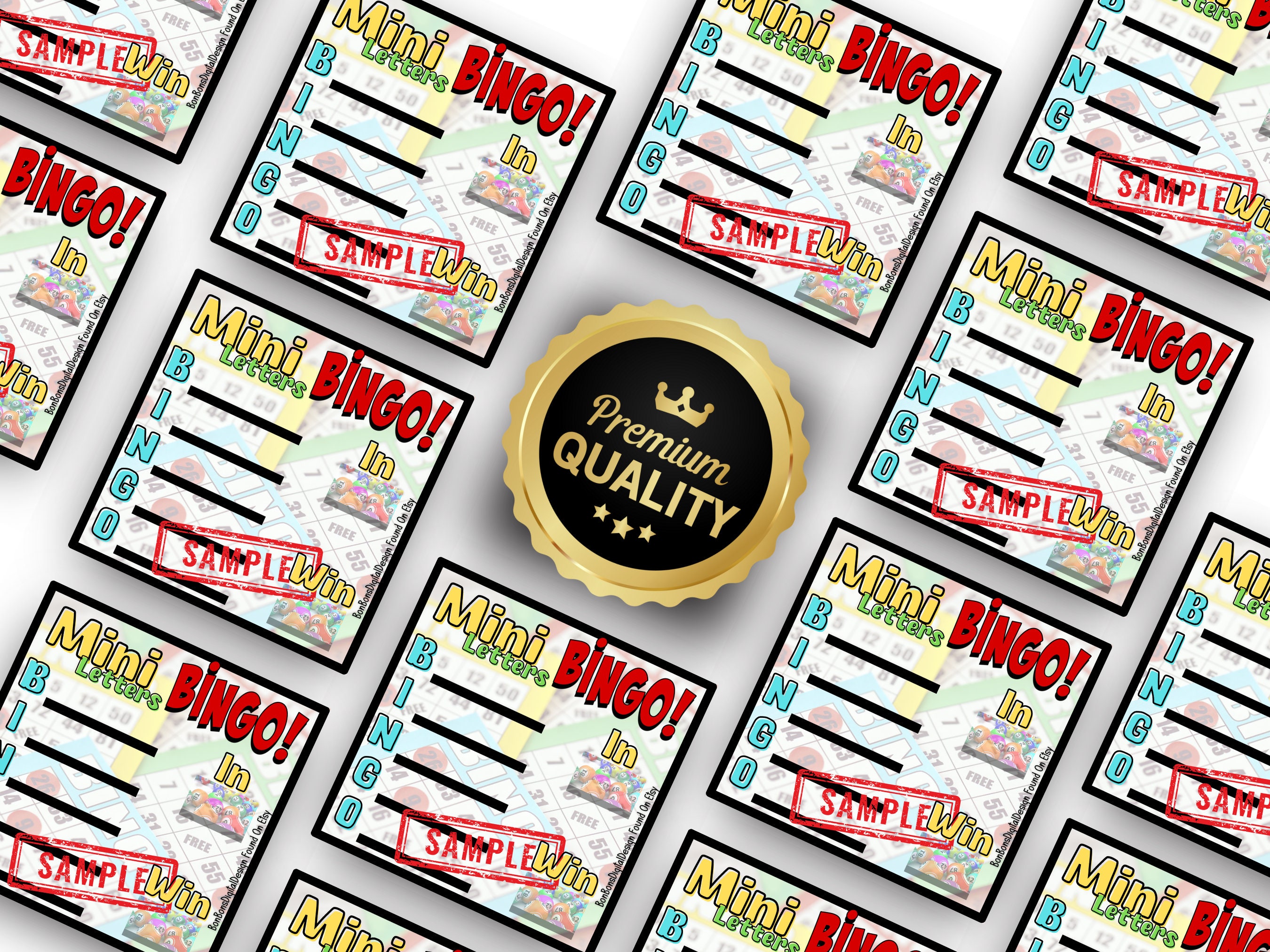 Mini Bingo Letters Bingo Board Customizable Bingo Board - Etsy