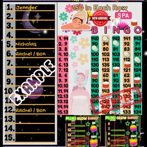 Bingo Host Organizer Template for 15 Line Bingo Board WTA - Etsy