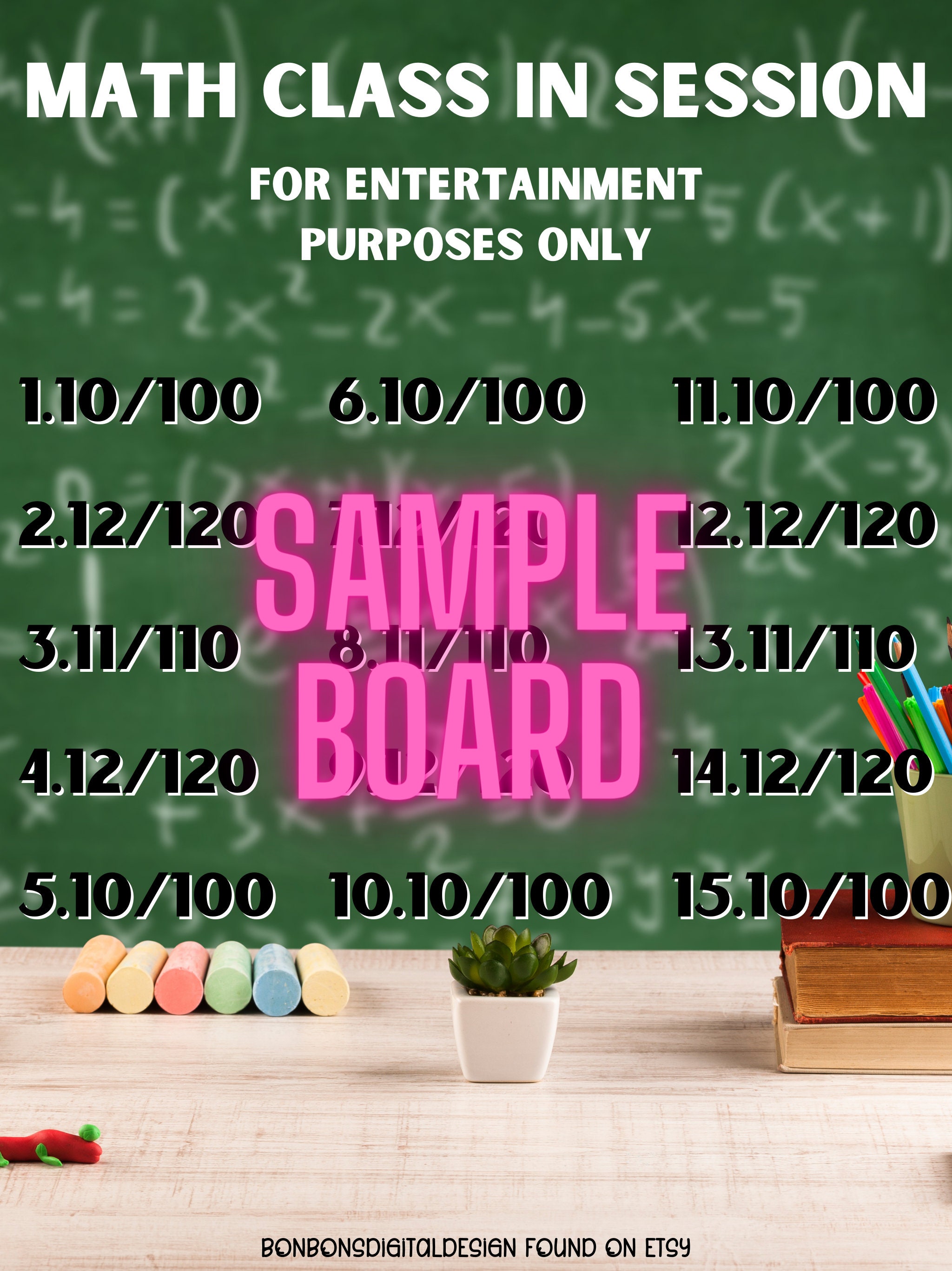 Math Class 4 Board 15 Line Bingo Bundle, PYP Bingo, WTA Bingo Board - Etsy