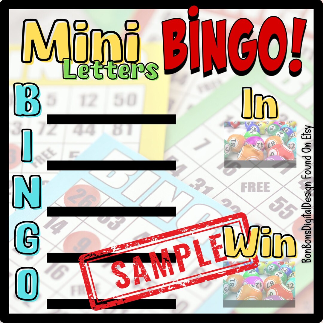 Mini Bingo Letters Bingo Board, Customizable Bingo Board - Etsy