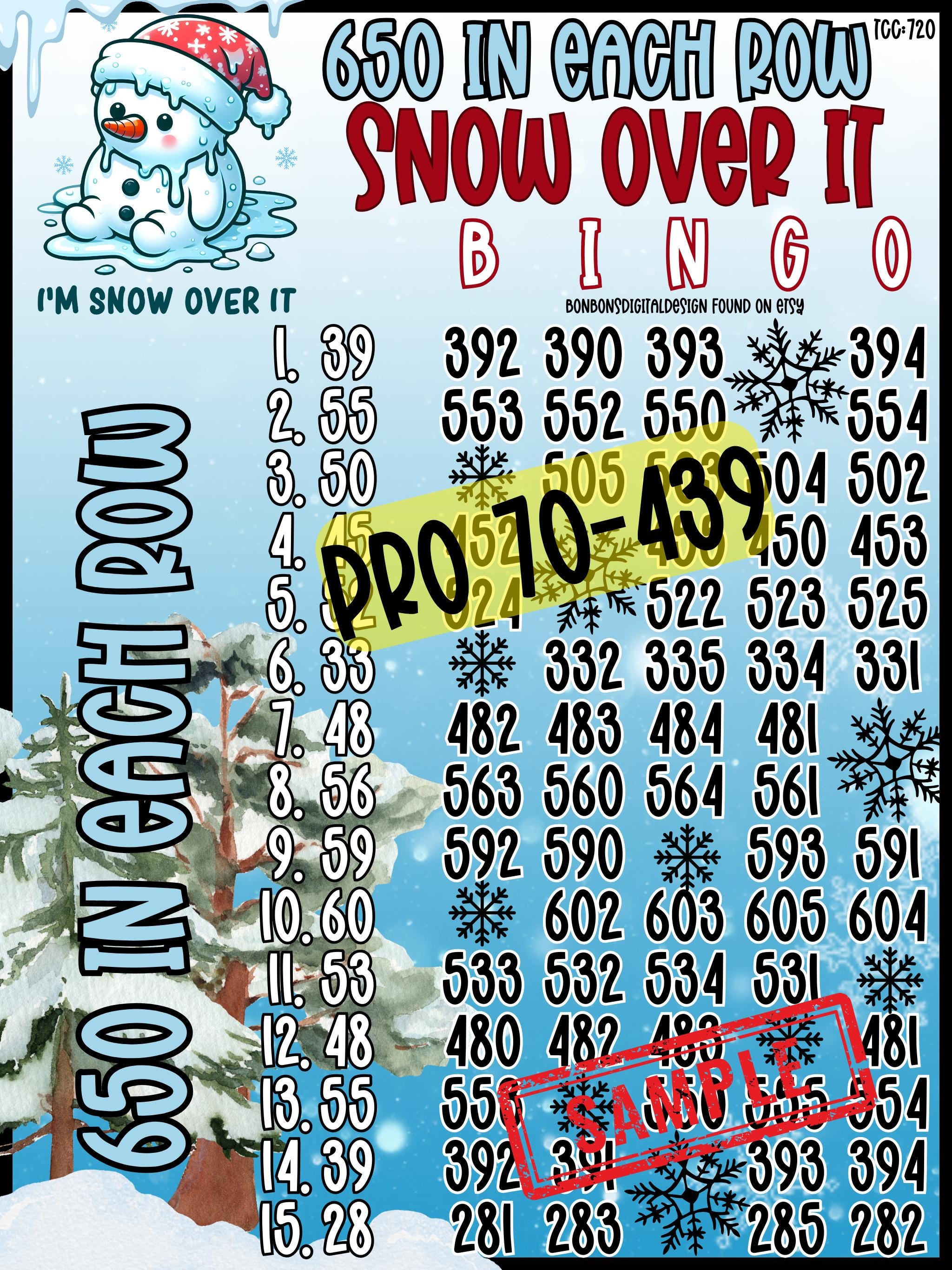 Christmas Lot 600 in Each Row Profit PYP HR 15 Line Bingo Board ...