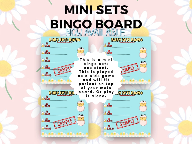 Mini Sets Bingo Board for Online Bingo Hosting, Bingo Boards, WTA PYP ...