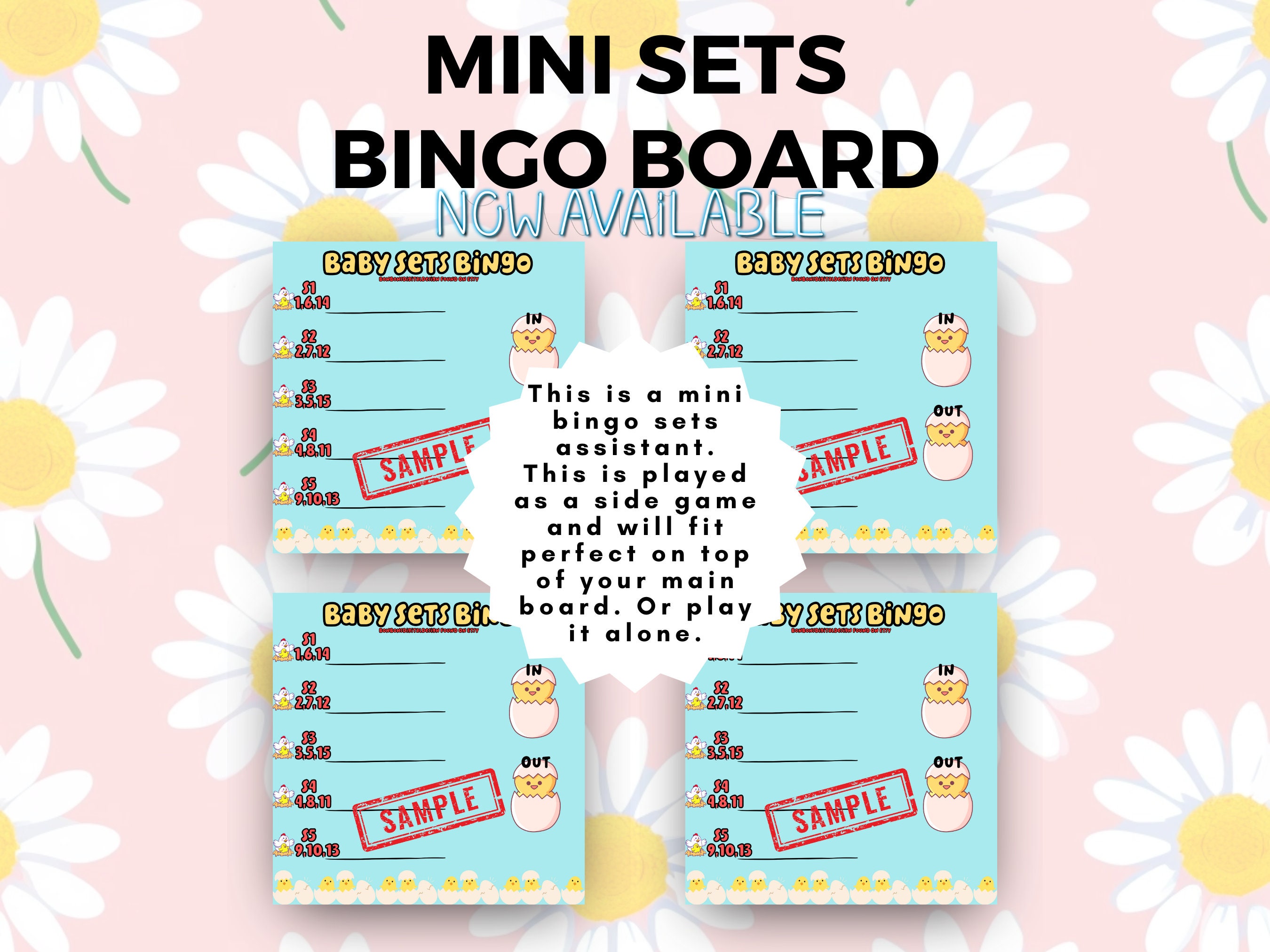 Mini Sets Bingo Board for Online Bingo Hosting, Bingo Boards, WTA PYP ...