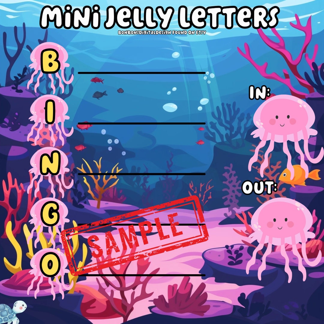 Mini Letters Bingo Board for Online Bingo Hosting, Bingo Boards, WTA ...