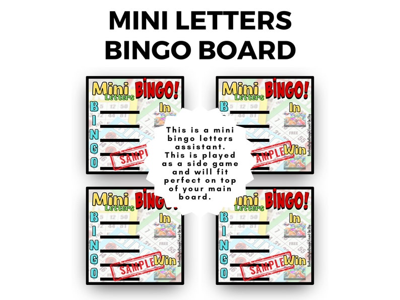Mini Bingo Letters Bingo Board, Customizable Bingo Board - Etsy