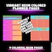 Vibrant Neon Planner Pages and Covers for Goodnotes, Daily Life Tracker ...