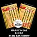 45 PYP WTA 15 Line Bingo Board, 45 in Each Row Bingo - Etsy
