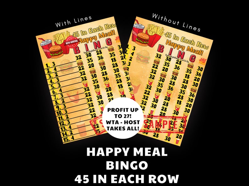 45 PYP WTA 15 Line Bingo Board, 45 in Each Row Bingo - Etsy