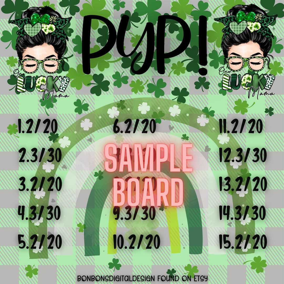 Lucky MAMA PYP 15 Line St Patricks Day Bingo Board , Good Luck Bingo ...