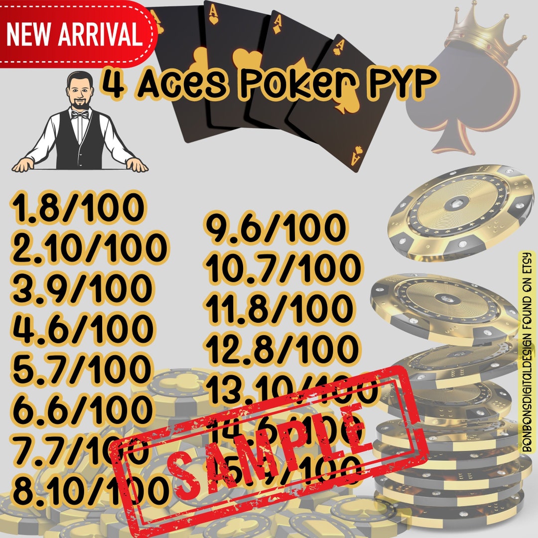 Tableau de bingo à 15 lignes PYP sur le thème Aces Poker - Etsy France