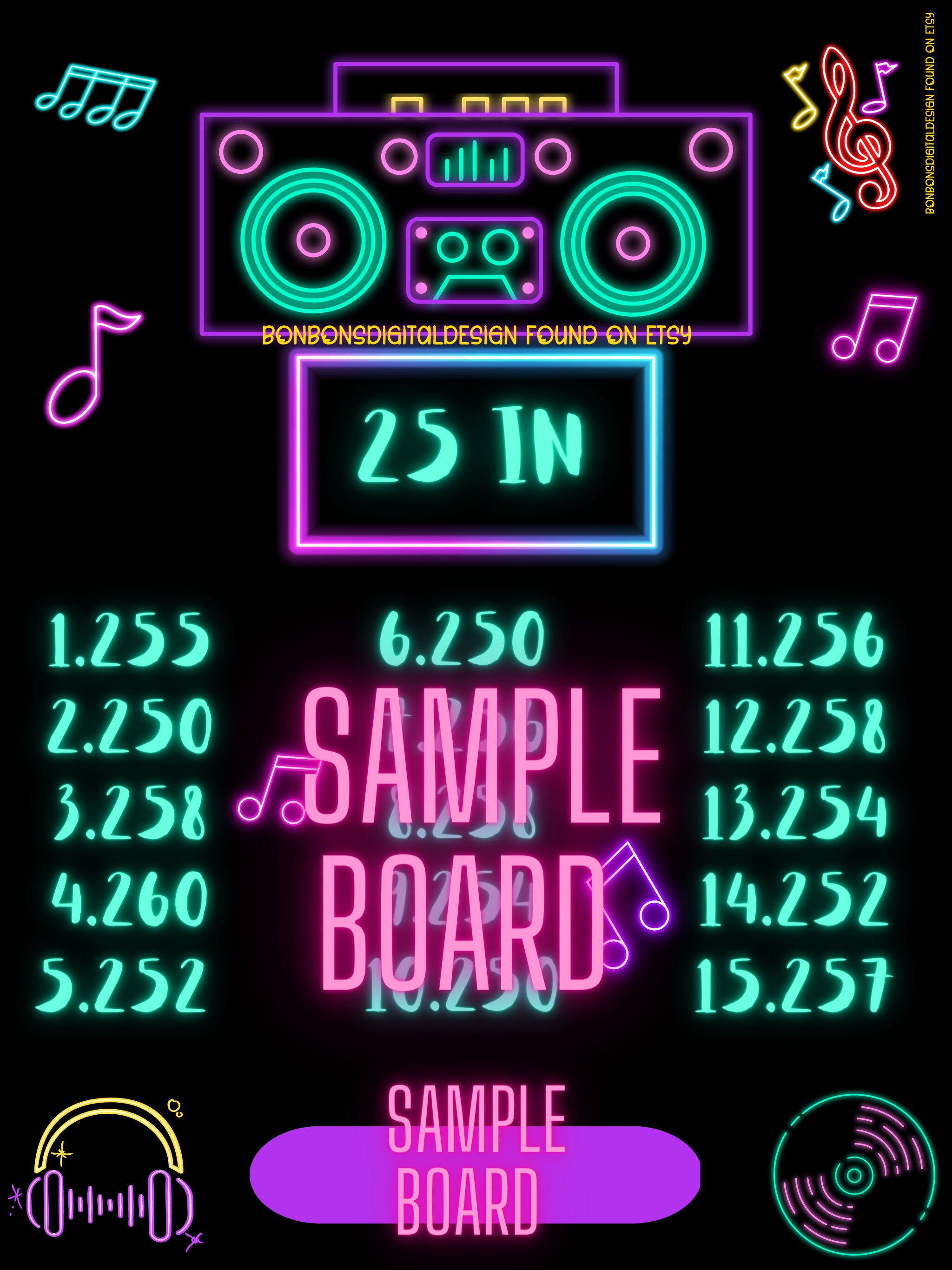 Boom Box 25 IN HR PYP 15 Line Glow Bingo Board , High Roller Bingo ...