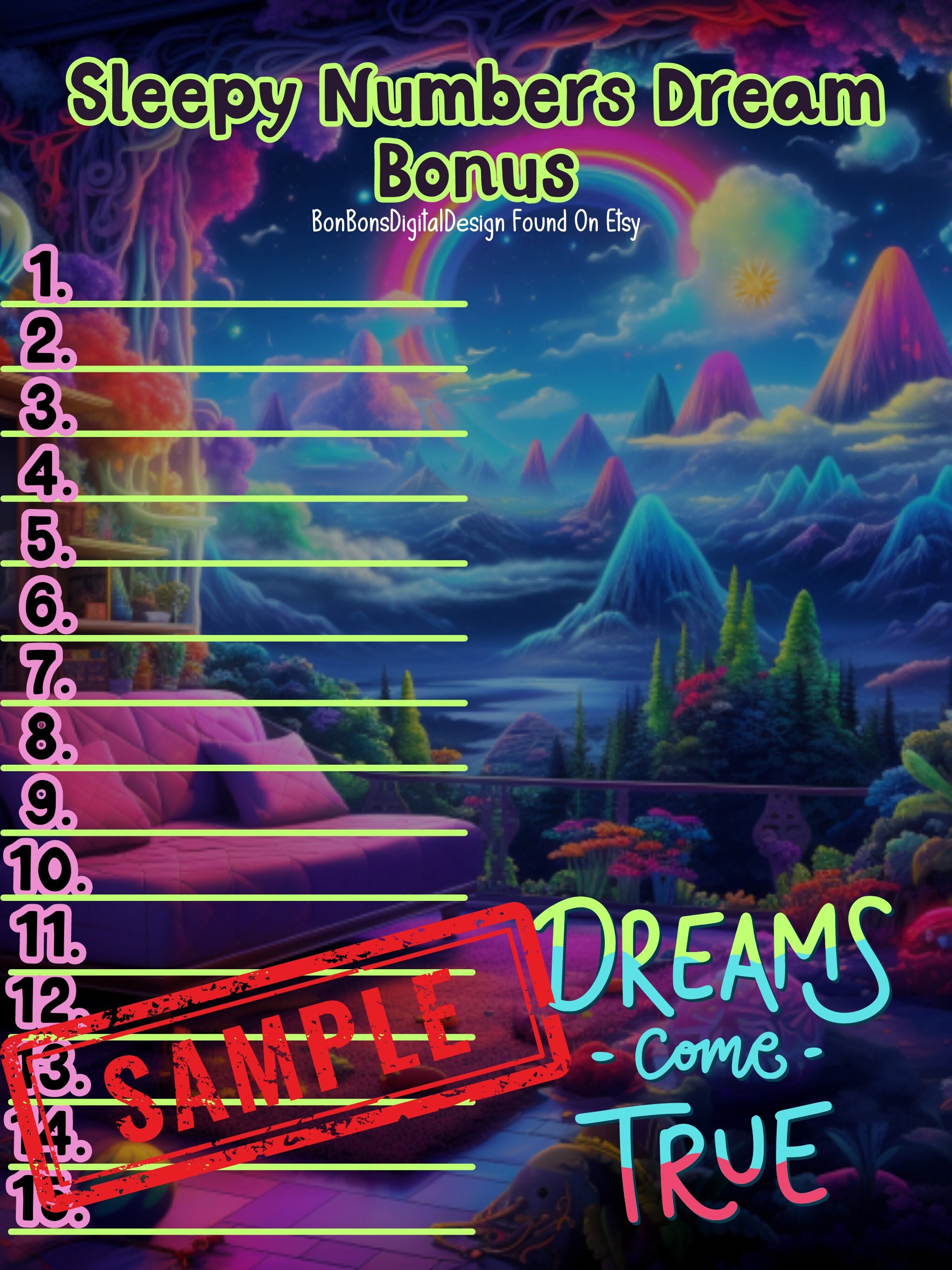 Sleepy Number Bingo, Free Spot Bingo, PYP, WTA, HR, High Roller - Etsy