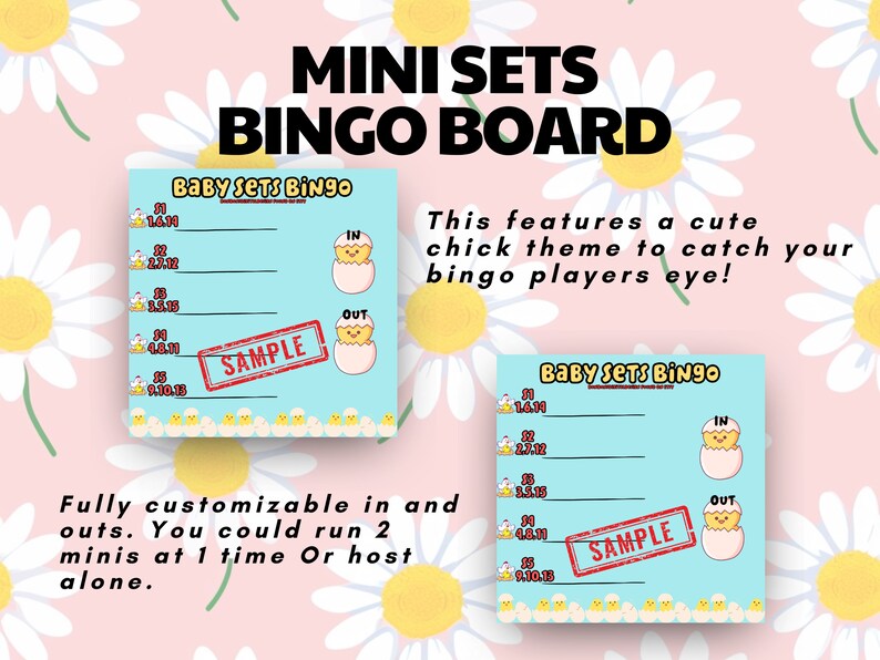 Mini Sets Bingo Board for Online Bingo Hosting, Bingo Boards, WTA PYP ...