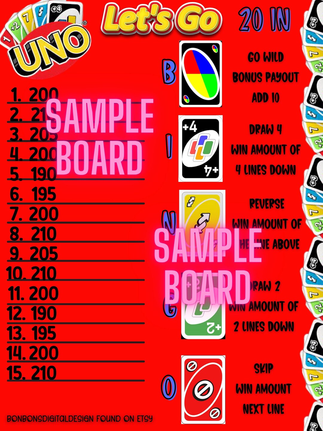 Lets Play Go Wild 15 Line Bingo Board, PYP Bingo Board, Bingo With A ...