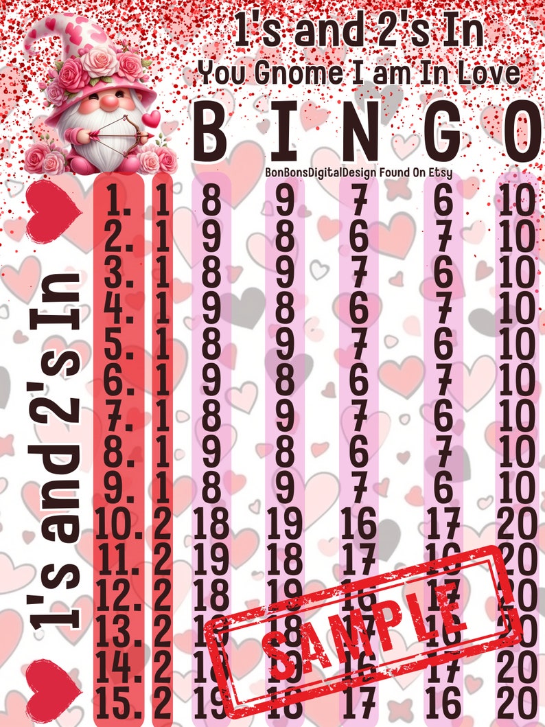 PYP Low WTA 15 Line Bingo Board, PYP Bingo Board, Valentines Bingo - Etsy