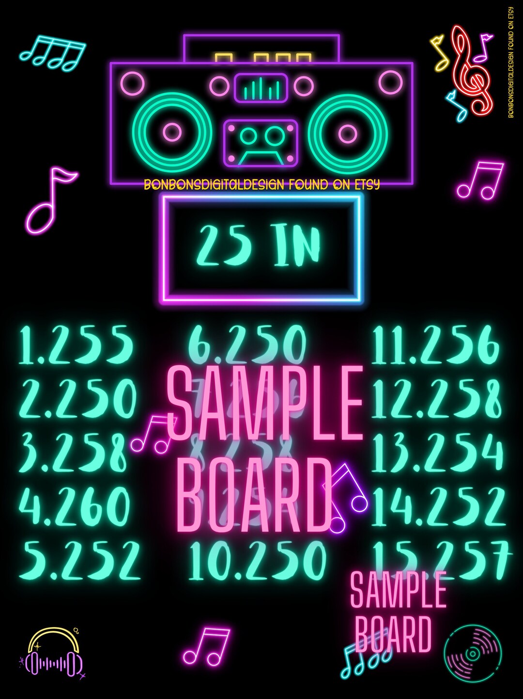 Boom Box 25 IN HR PYP 15 Line Glow Bingo Board , High Roller Bingo ...