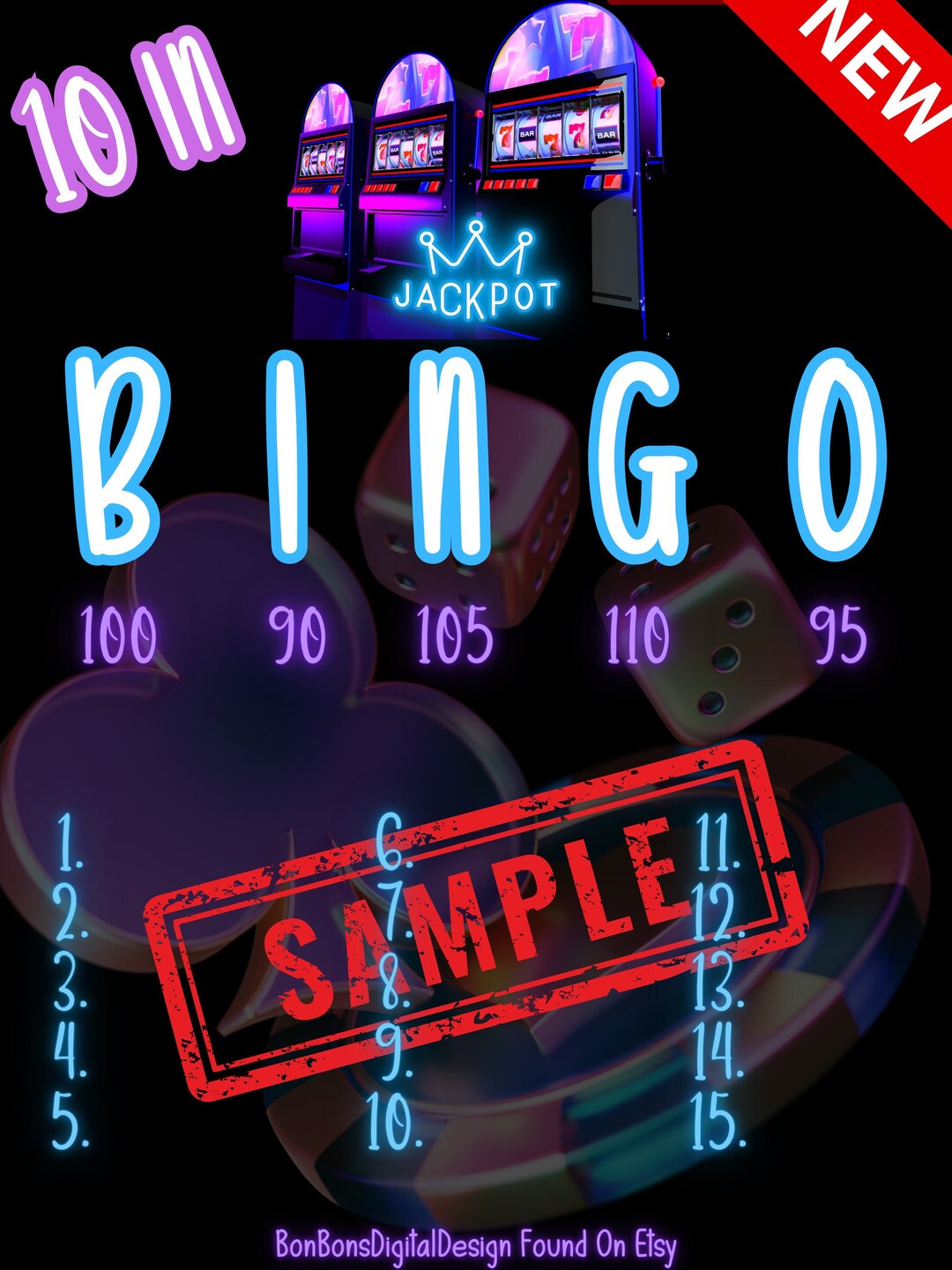 10 in PYP 15 Line Bingo Board Glow Bingo Board - Etsy