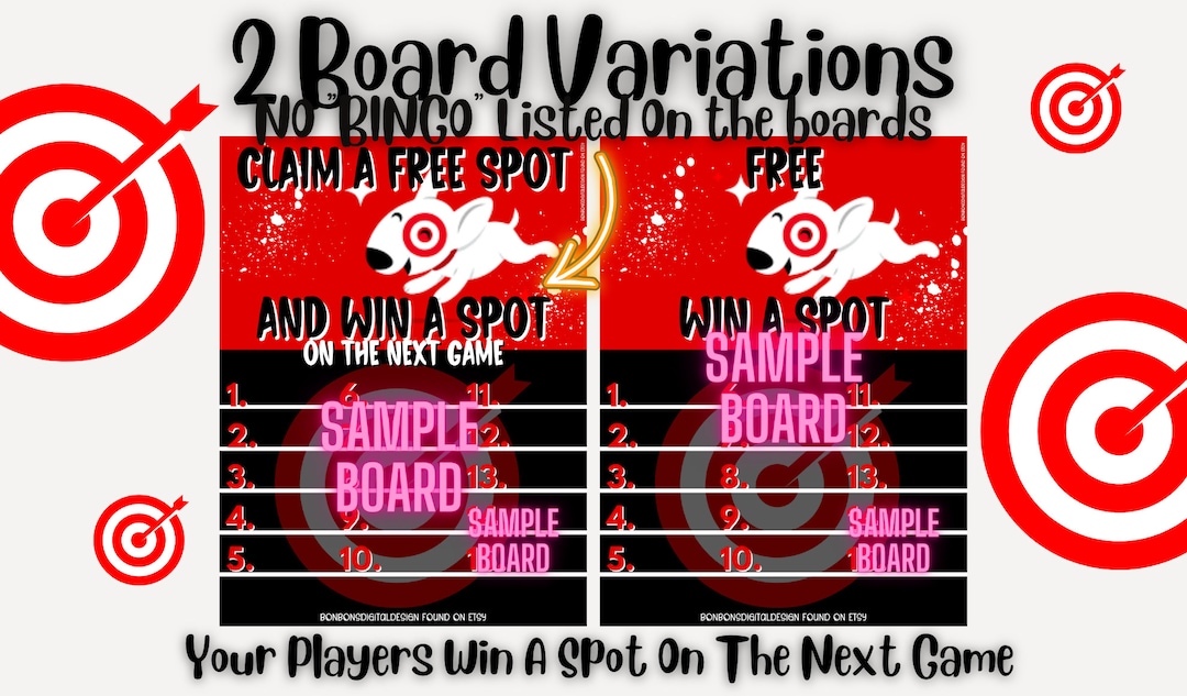 Win A Free Spot on Your Main Bingo Board, Free Spot Bingo, PYP, WTA, HR ...