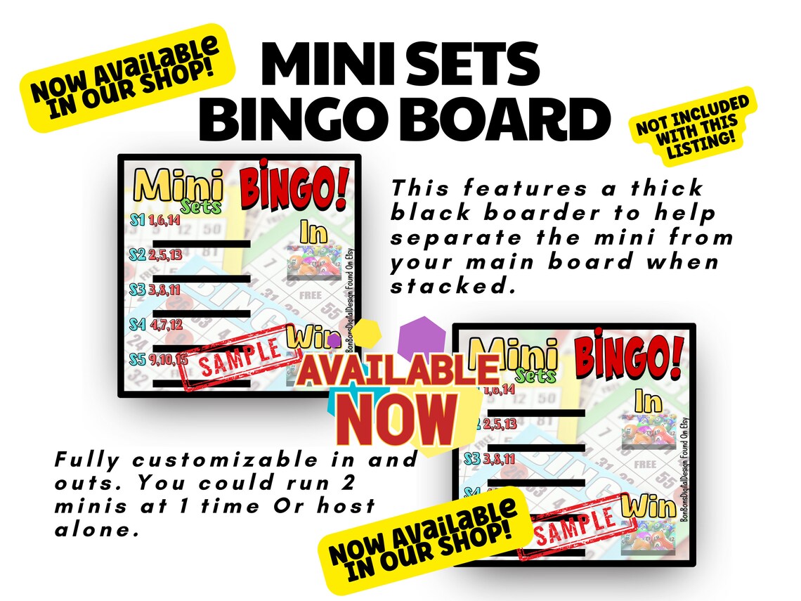 Bingo Host Organizer Template for 15 Line Bingo Board WTA - Etsy