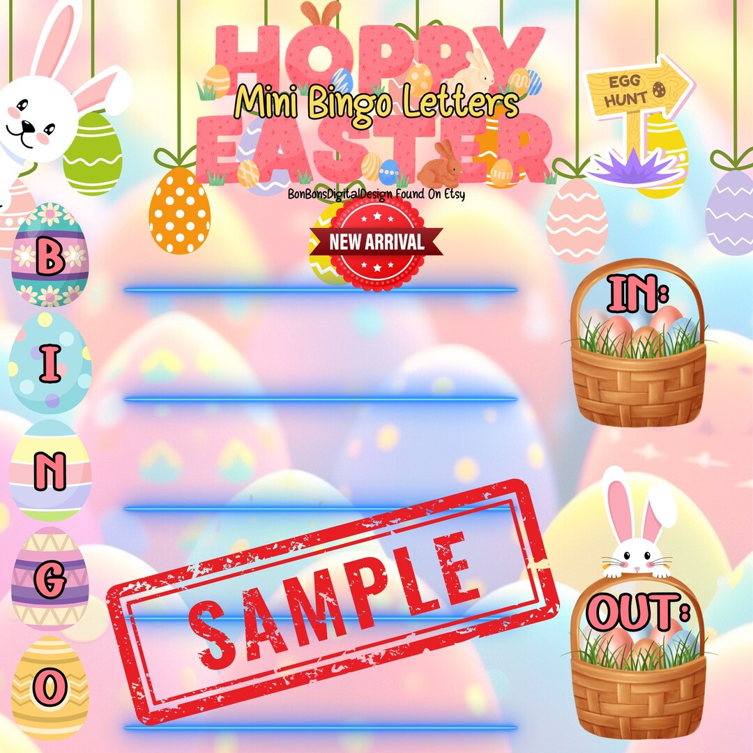 Easter Mini Bingo Letters Bingo Board, Customizable Bingo Board - Etsy