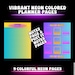 Vibrant Neon Planner Pages and Covers for Goodnotes, Daily Life Tracker ...