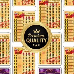 45 PYP WTA 15 Line Bingo Board, 45 in Each Row Bingo - Etsy