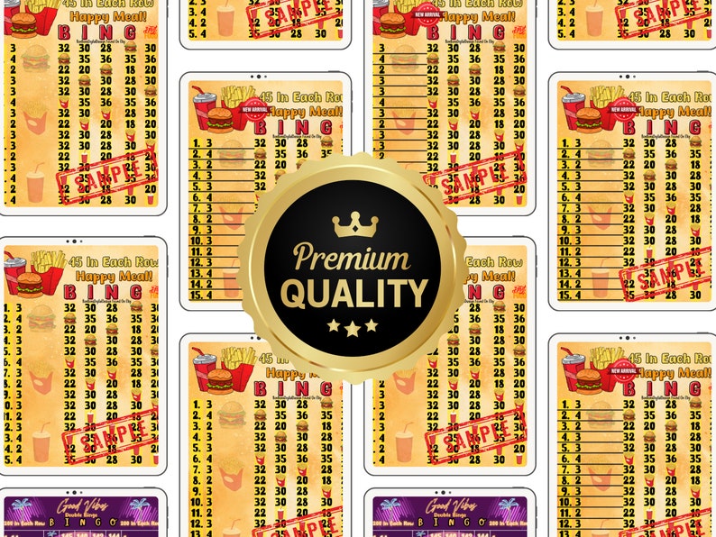 45 PYP WTA 15 Line Bingo Board, 45 in Each Row Bingo - Etsy