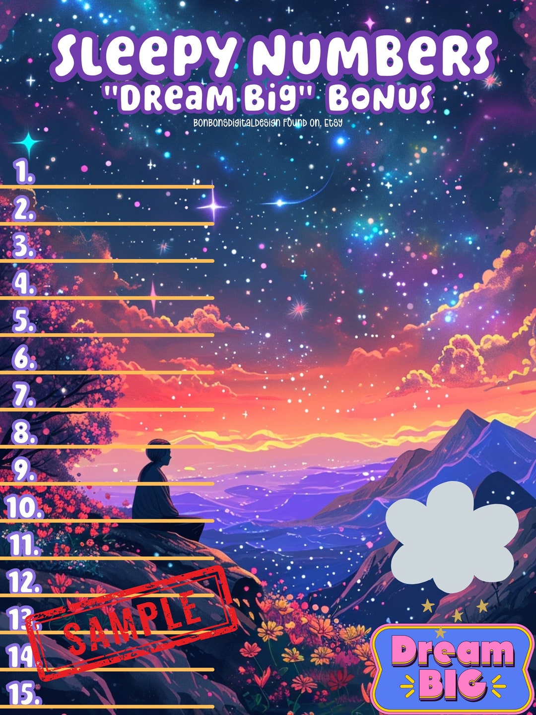 Sleepy Number Bingo, Free Spot Bingo, PYP, WTA, HR, High Roller - Etsy