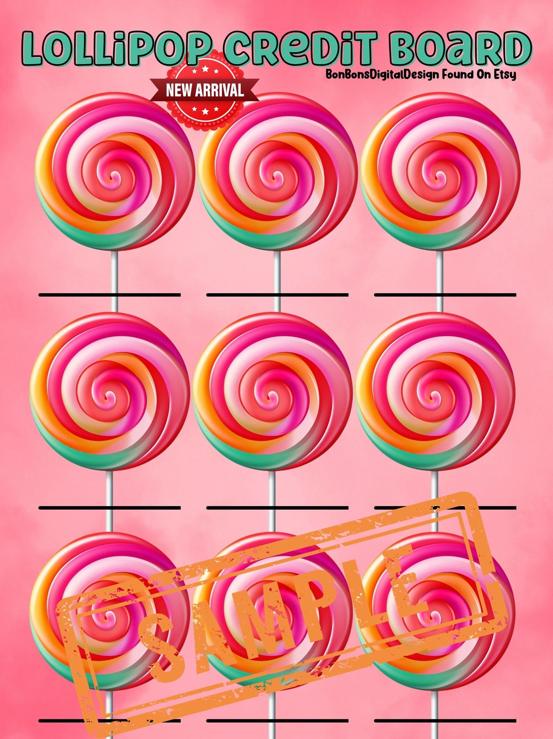 Credit Board for Digital Bingo Board Hosting - Etsy