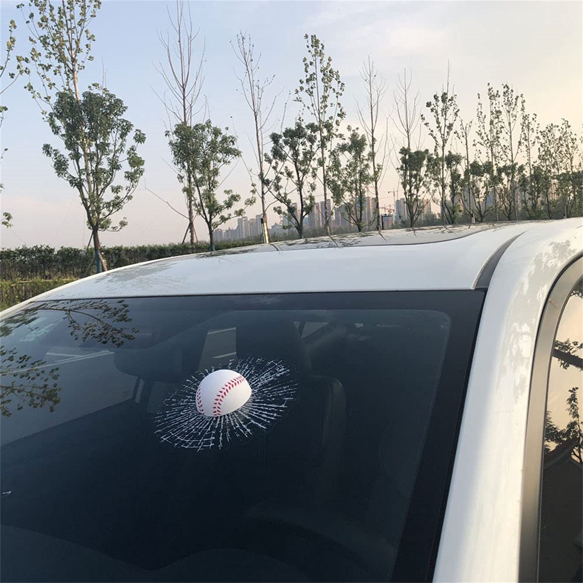 Broken Glass Window Baseball
