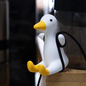 Cute Swing Duck Car Rear View Mirror Hanging With Swim Ring, Interior ...