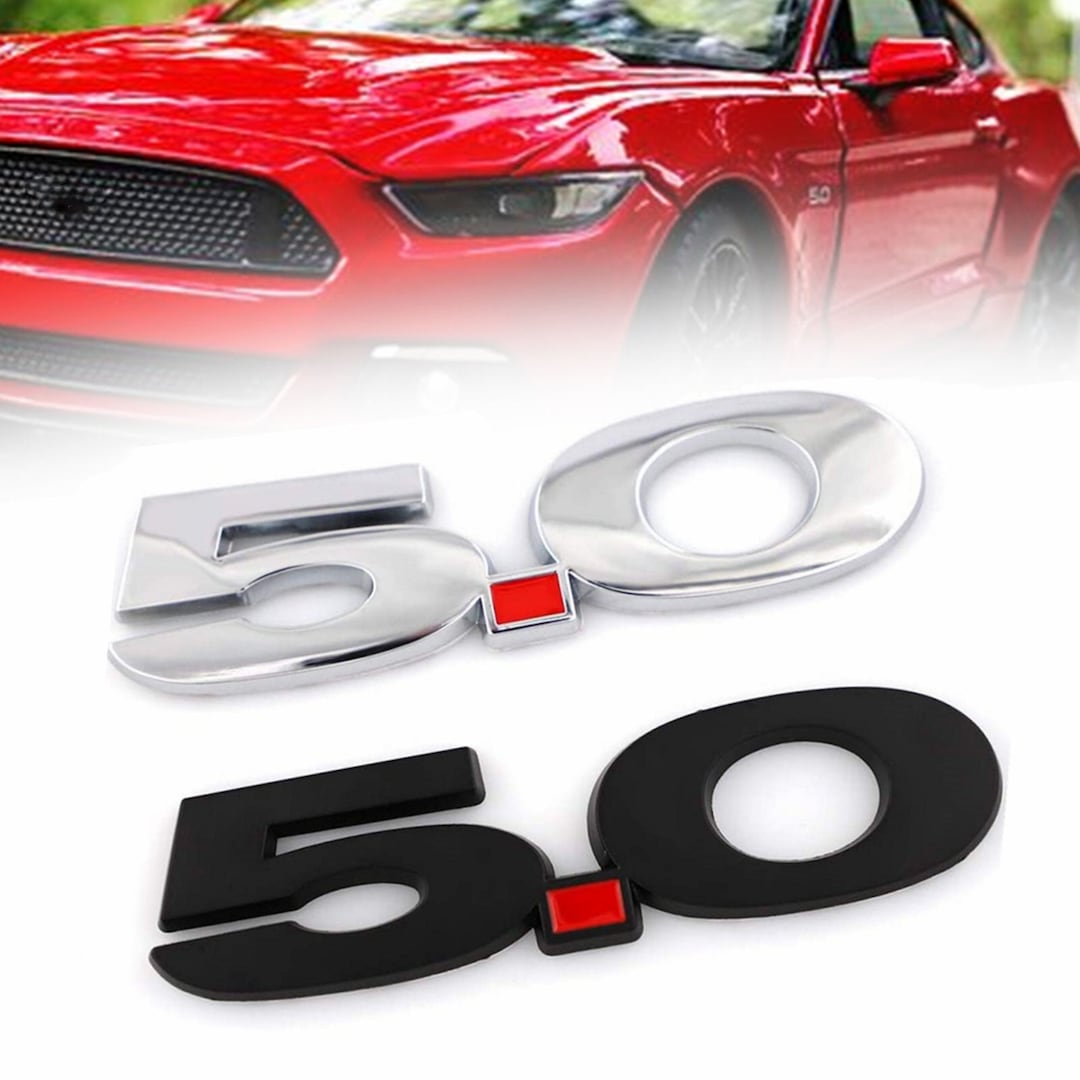 2pcs Metal 5.0 Emblem Badge for Mustang GT Right Left Fender Decal ...