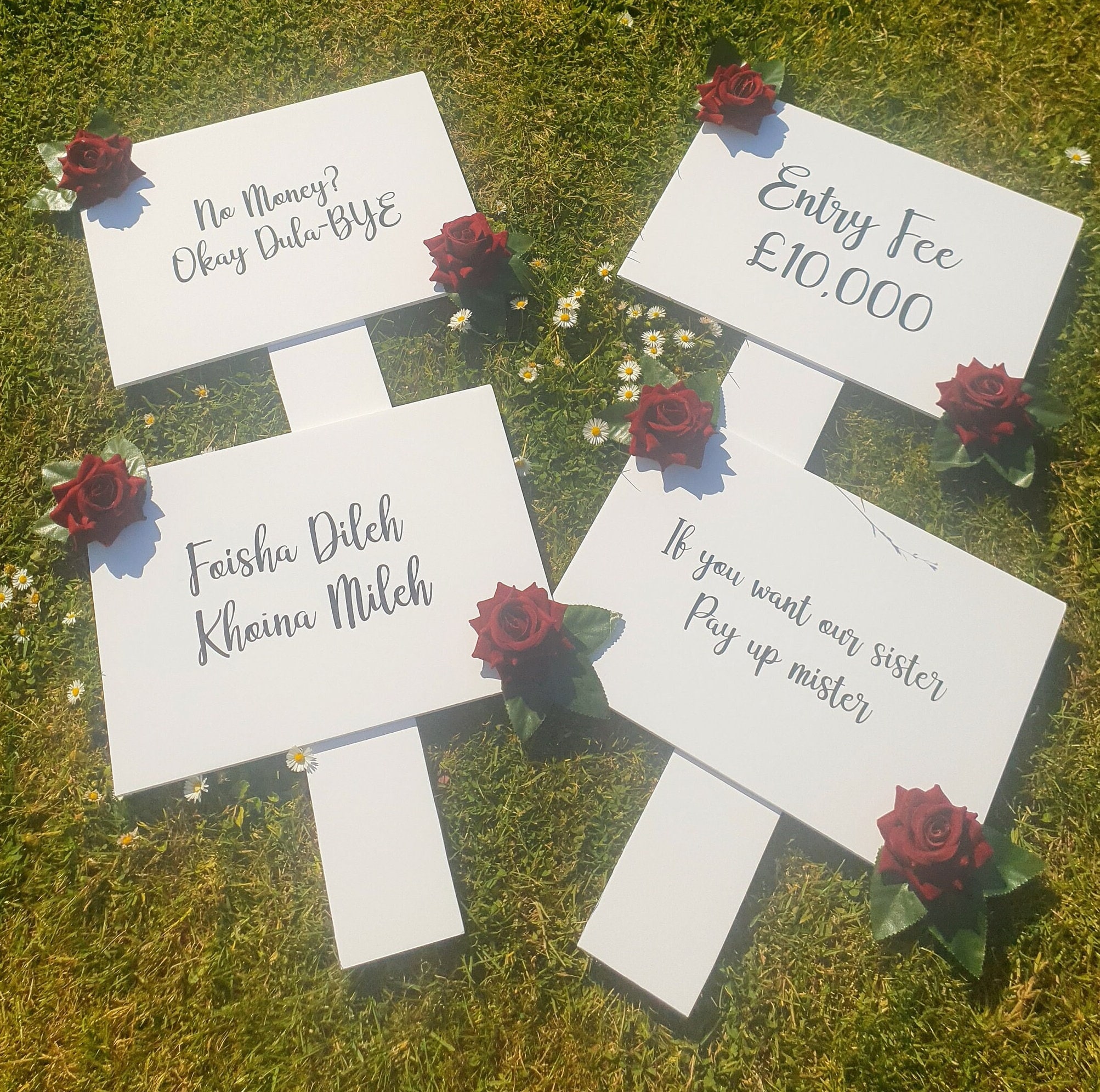 GATE SIGNS Groom/bride Side - Etsy UK