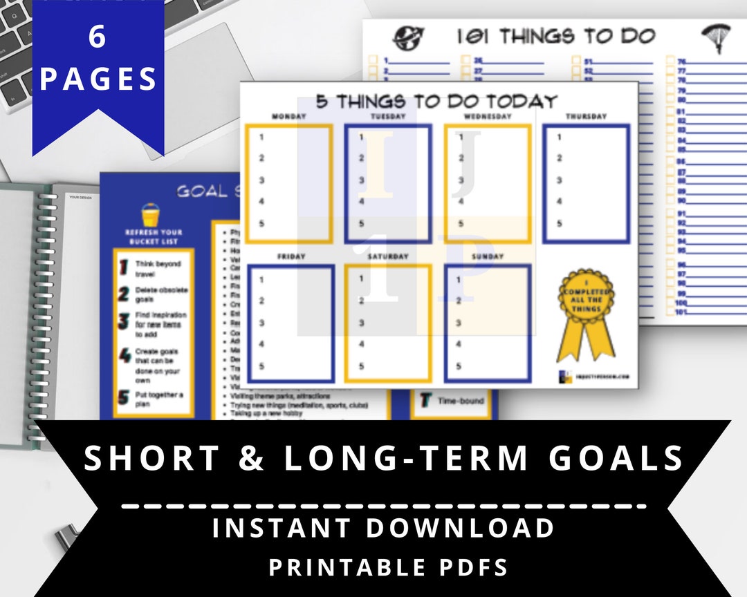 A4 Downloadable Goal-setting Worksheets - Instant Download Printable ...