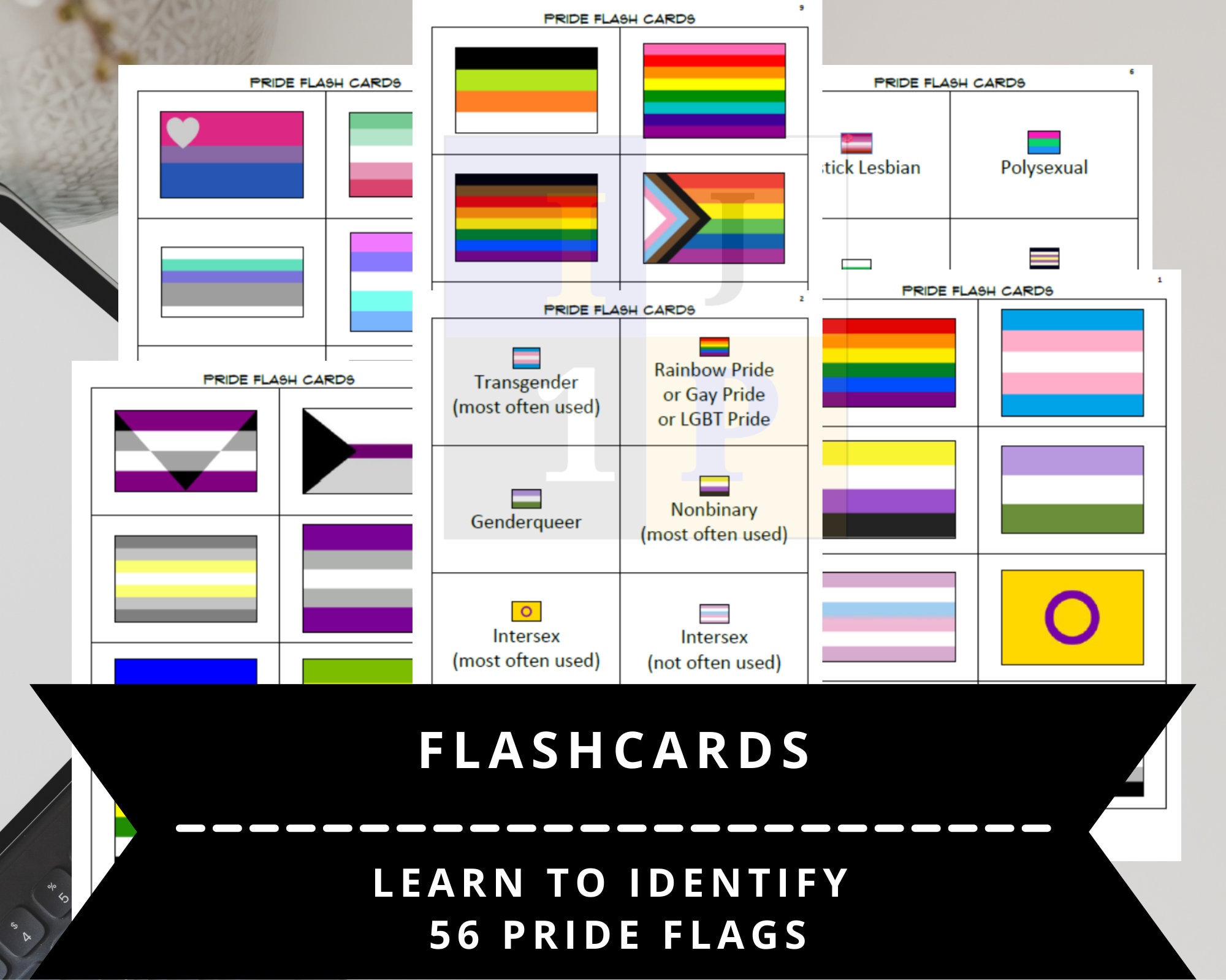 A4 Downloadable Pride Flag Flashcards - Download Printable LGBTQ+ ...