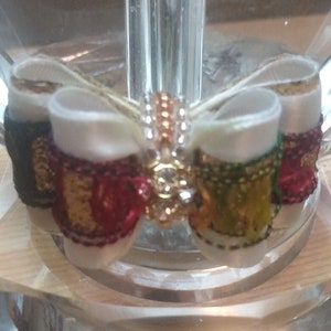 RAINBOW LADDER TRIM Dog Bow, Rainbow Dogform Bows, Fancy Rhinestone Dog ...