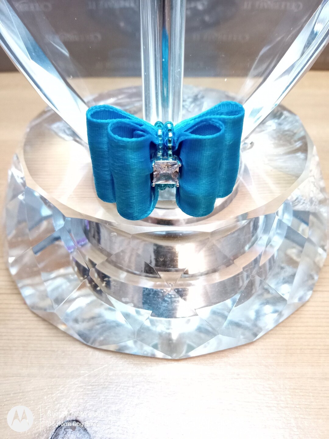 CUBIC ZIRCONIA Dog Hair Bow, Dogform Fancy Diamond Dog Bow, Bling ...