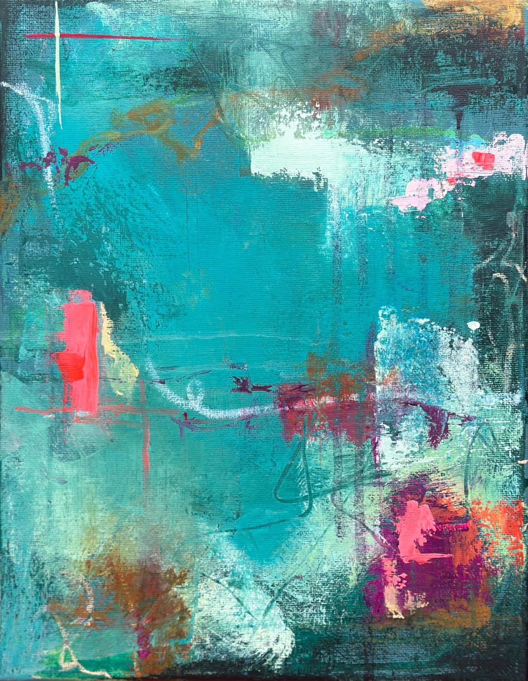 Distant Light, Abstract Painting, Original Print, Abstract Floral ...