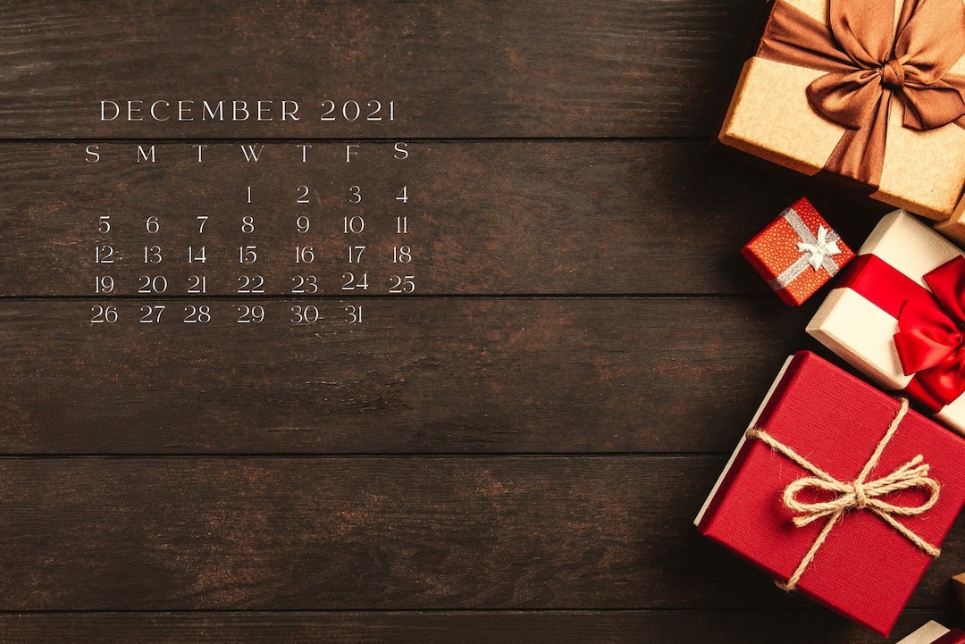 Festive December 2021 Calendar Screensaver - Etsy