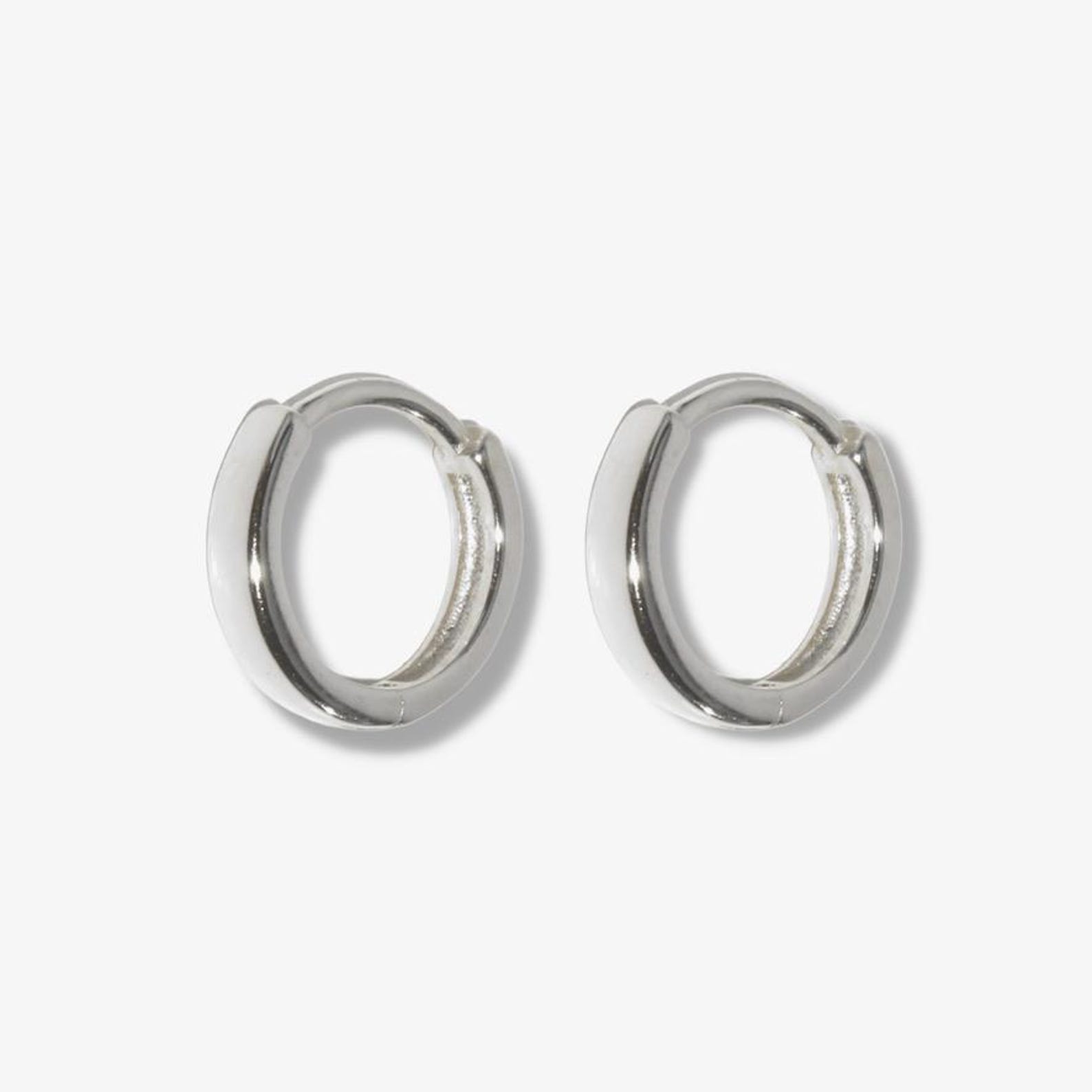 18ct Gold Vermeil Huggie Hoop Earrings – Sterling Silver Hoops, 10mm - Etsy