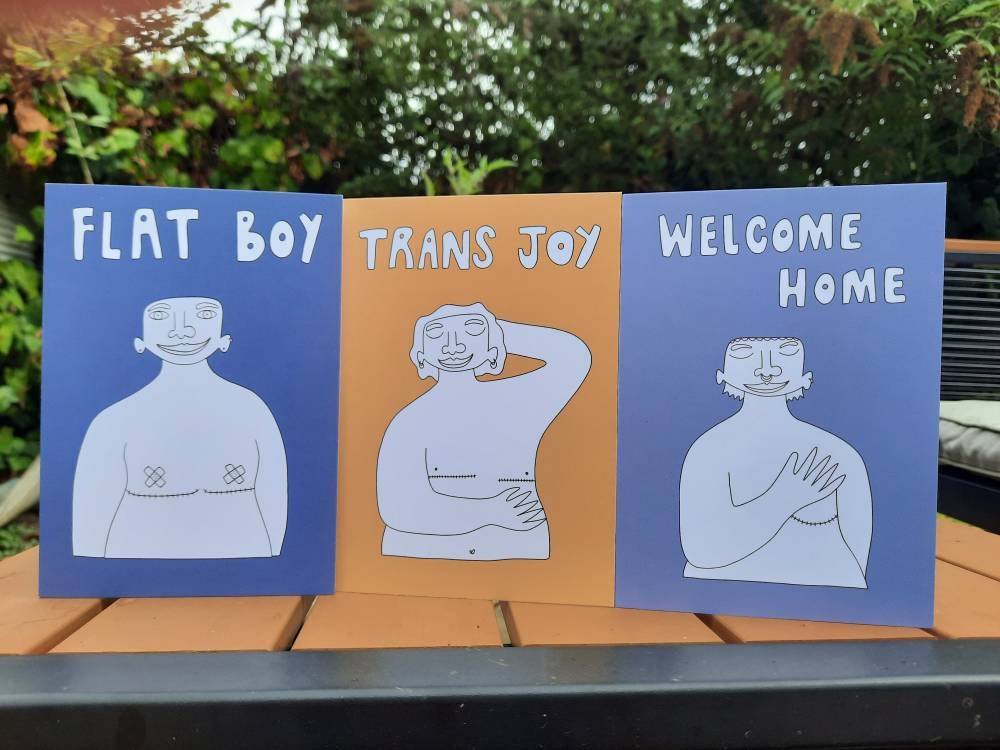 Trans Top Surgery Cards - Etsy