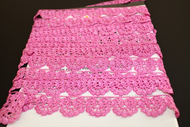 350 Cm Polyester Lace Ribbon Pink Lace Edge Floral Lace - Etsy