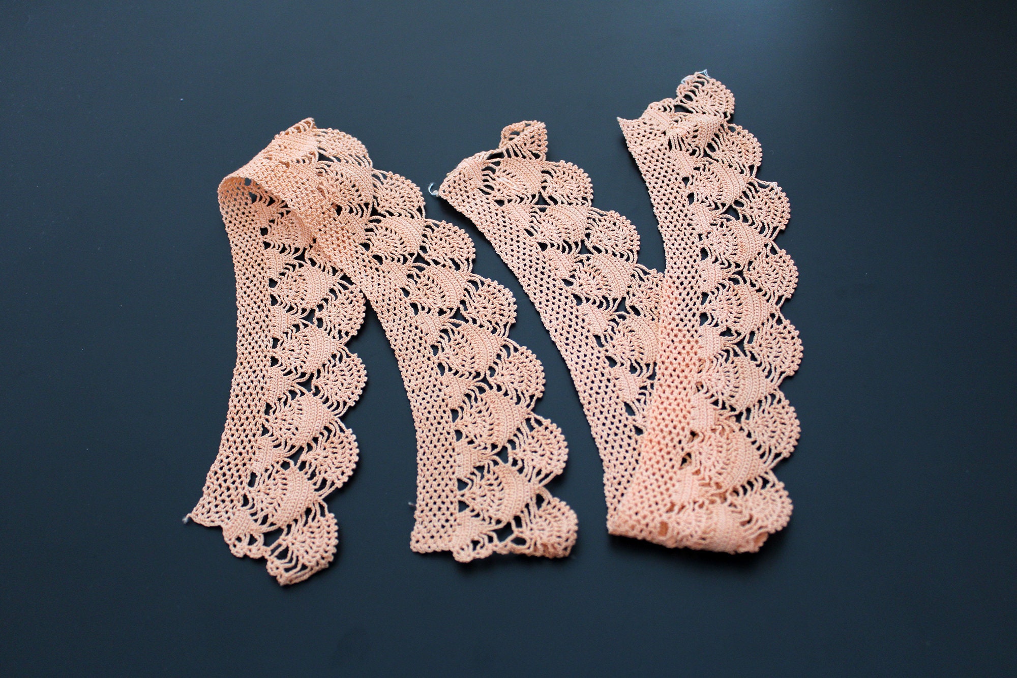 Light Pink Color Border Lace, Vintage Lace Trim, Light Pink Lace Trim ...
