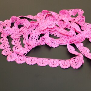 350 Cm Polyester Lace Ribbon, Pink Lace Edge, Floral Lace Edge, Scarf ...