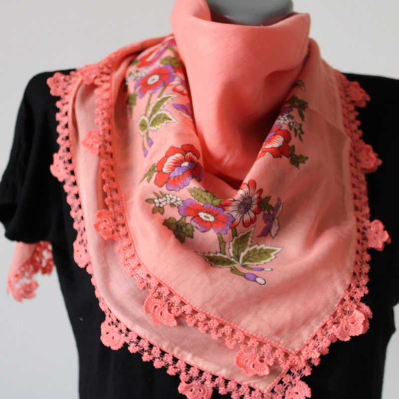 Lace Edge Scarf - Etsy