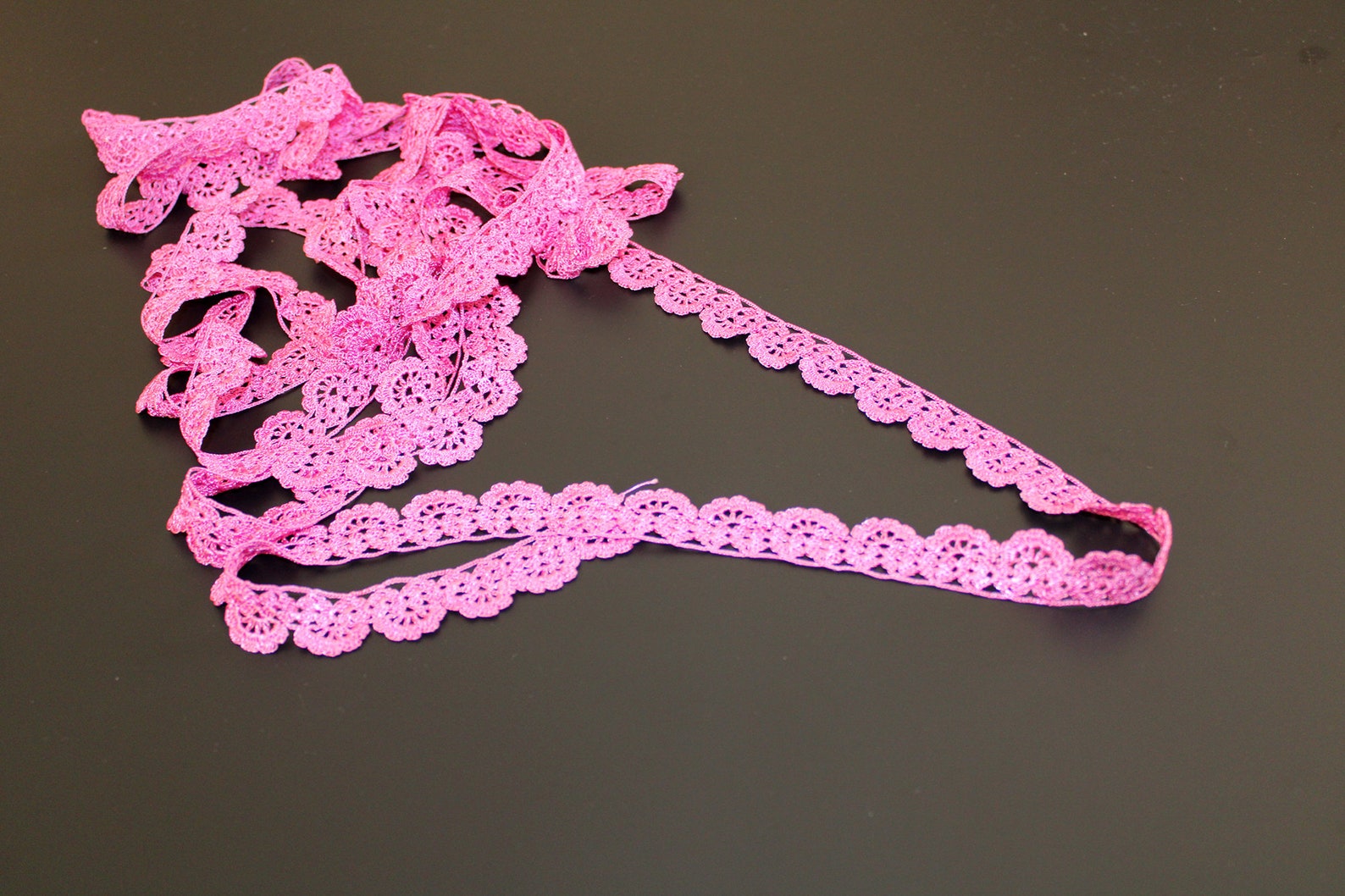 350 Cm Polyester Lace Ribbon Pink Lace Edge Floral Lace - Etsy