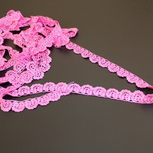 350 Cm Polyester Lace Ribbon, Pink Lace Edge, Floral Lace Edge, Scarf ...